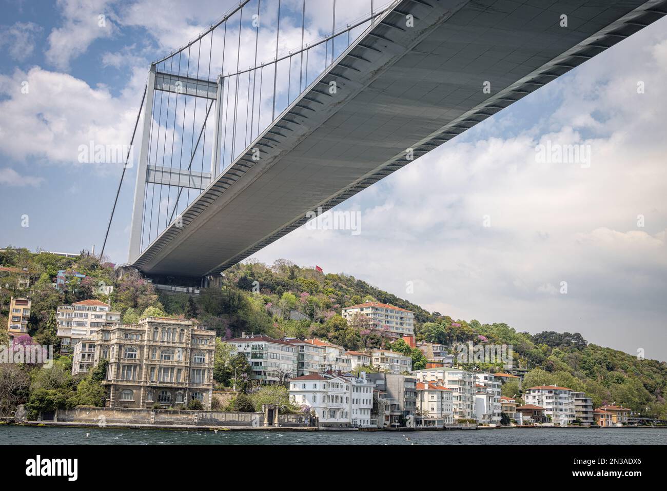 Fatih Sultan Mehmet Bridge (Second Bosphorus Bridge) across the ...