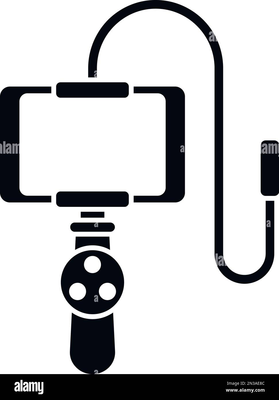 Endoscopy monitor icon simple vector. Medical endoscope. Stomach health ...