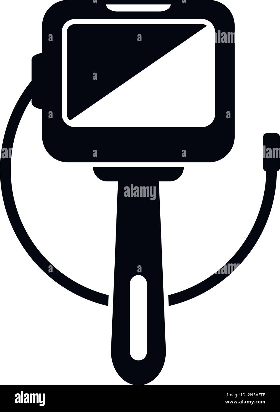 Hospital endoscope icon simple vector. Medical camera. Diagnostic organ ...