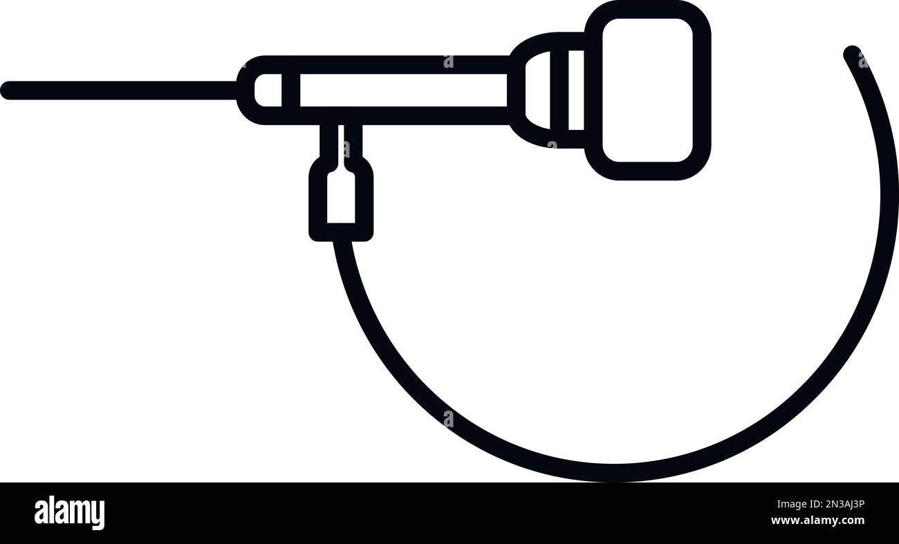 Endoscope icon outline vector. Medical camera. Stomach inspection Stock ...