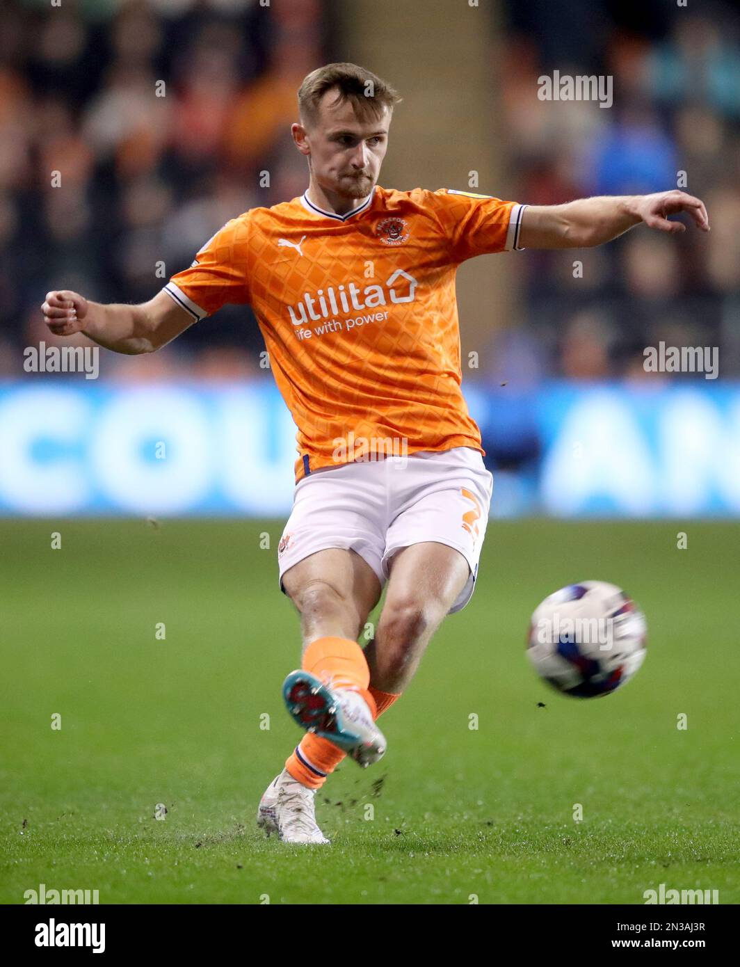 Blackpool's Callum Connolly in action during the Sky Bet Championship ...