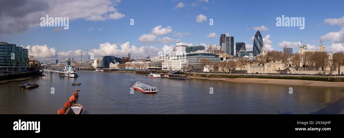 Cityscape and River, London, England Stock Photo - Alamy