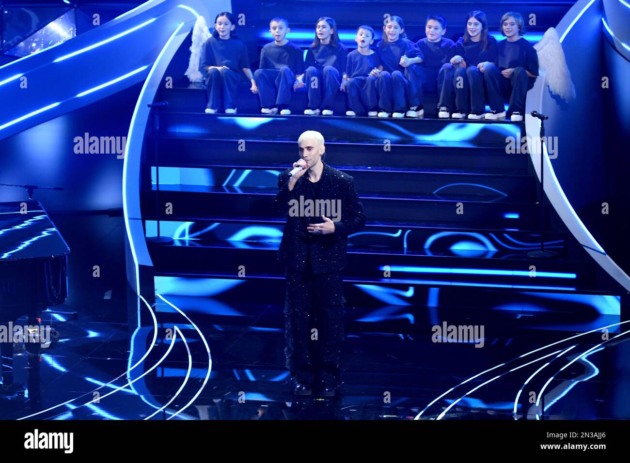 Sanremo, 73rd Italian Song Festival, First Episode. The singers. In the ...