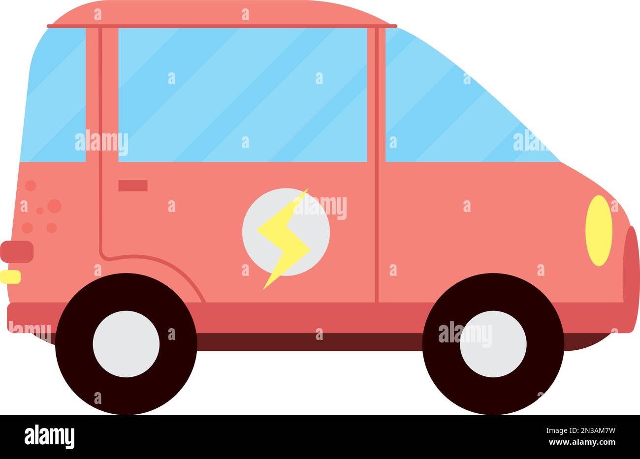 red electric car Stock Vector Image & Art - Alamy