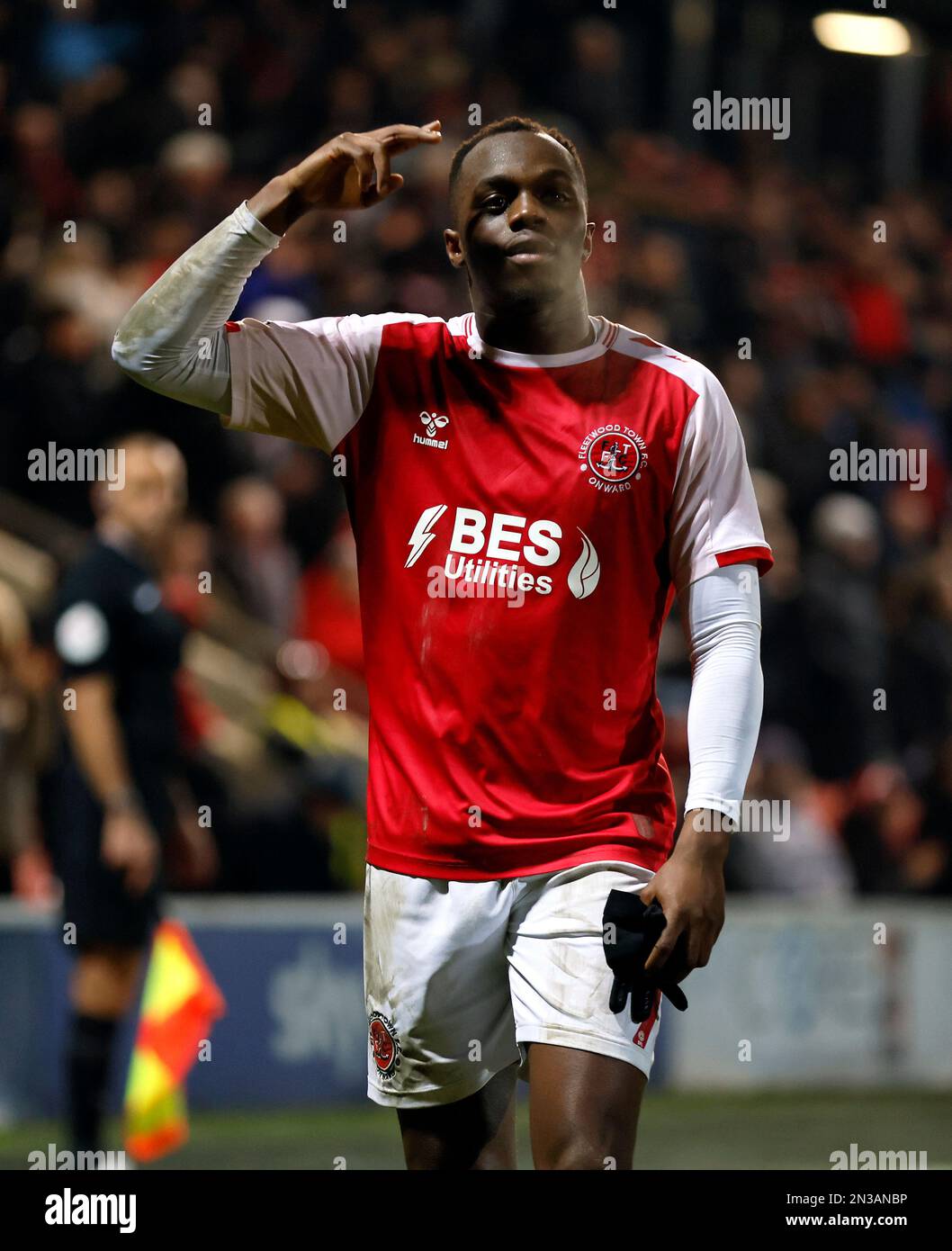 Fleetwood Town's Carlos Mendes Gomes celebrates scoring their side's ...