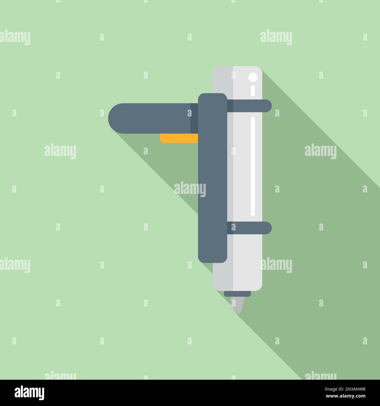 Silicone caulk gun icon flat vector. Glue tube. Silicon pistol Stock ...