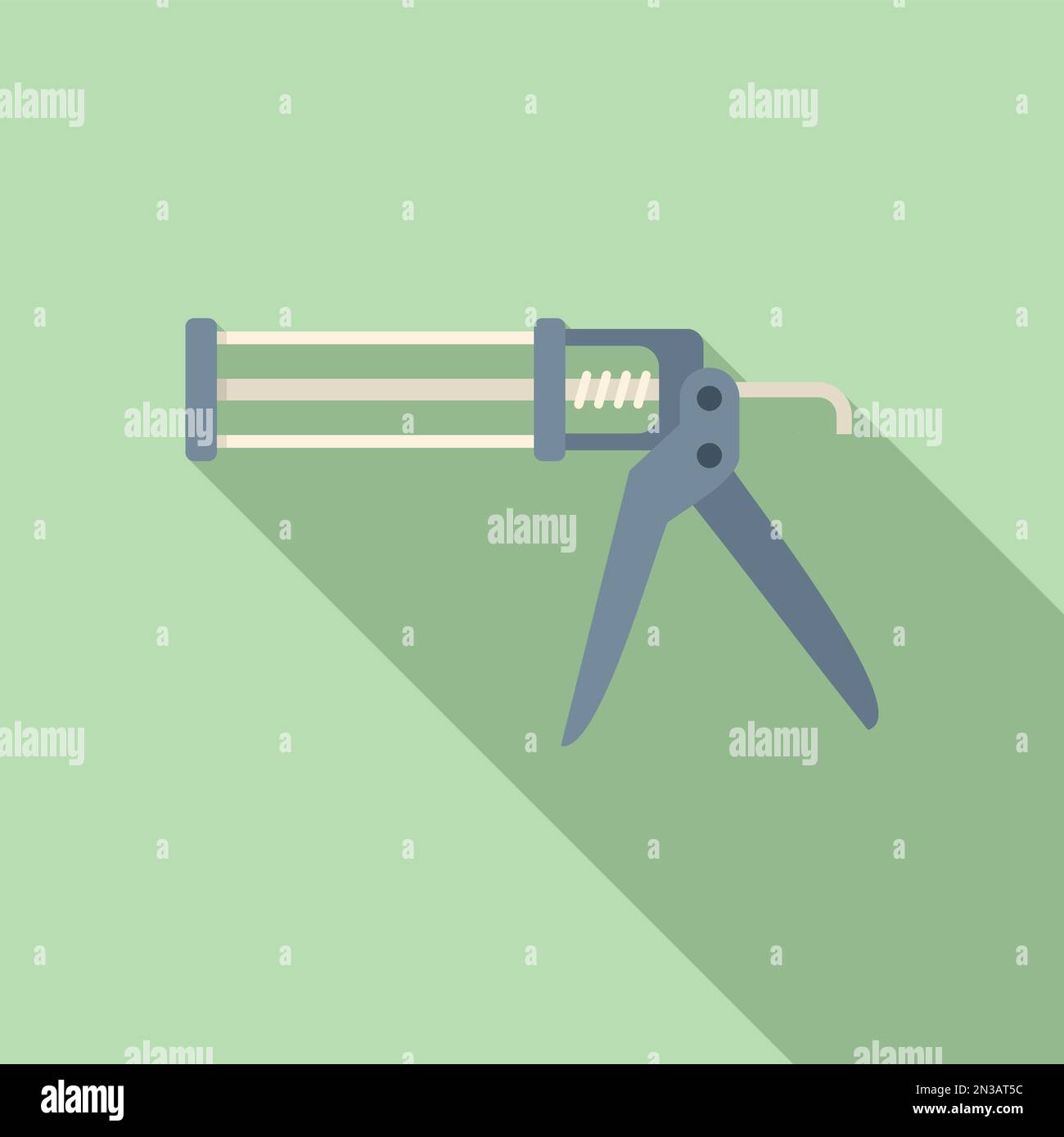 Home silicone caulk gun icon flat vector. Sealant tube. Construction ...