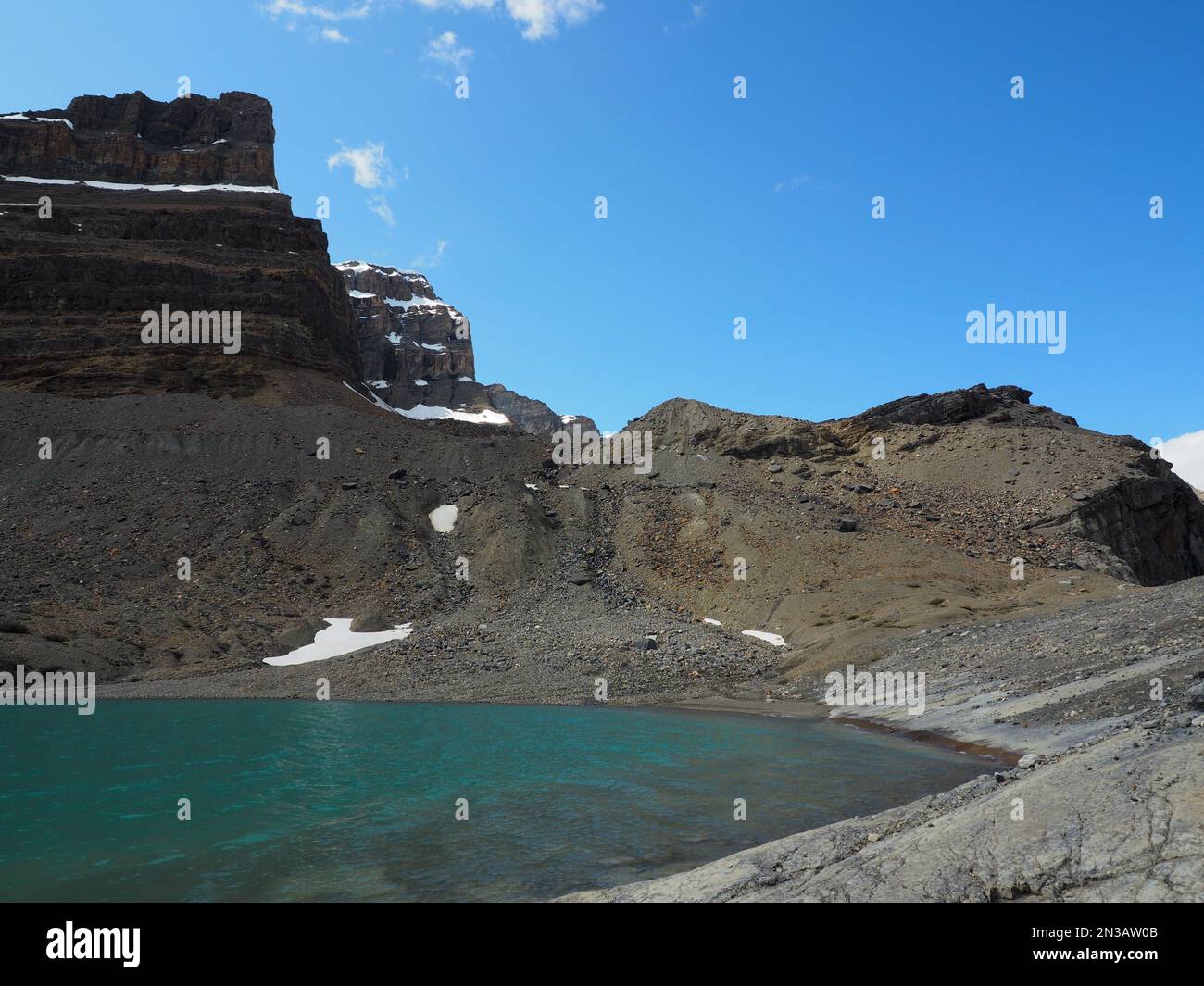 Iceberg Lake upstream from above Bow Falls,the source of Bow River ...