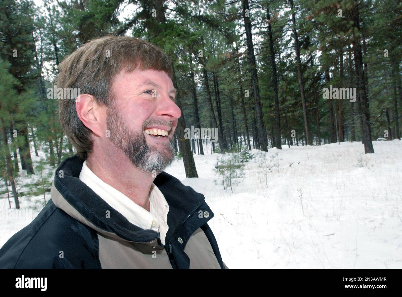 In this photo taken on Nov. 21, 2014, Mike Billman poses at a logging ...