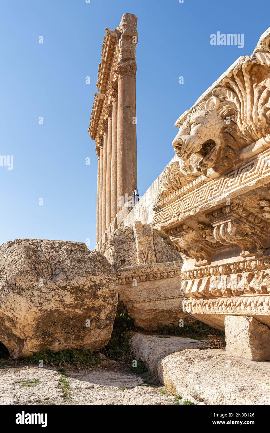 Ruins Of The Jupiter Temple At Baalbek, Lebanon Stock Photo - Alamy
