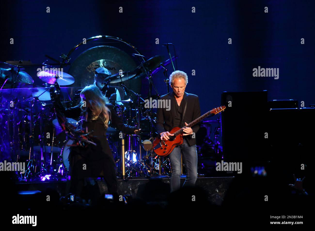 Stevie Nicks, Mick Fleetwood and Lindsey Buckingham (left to right) of ...