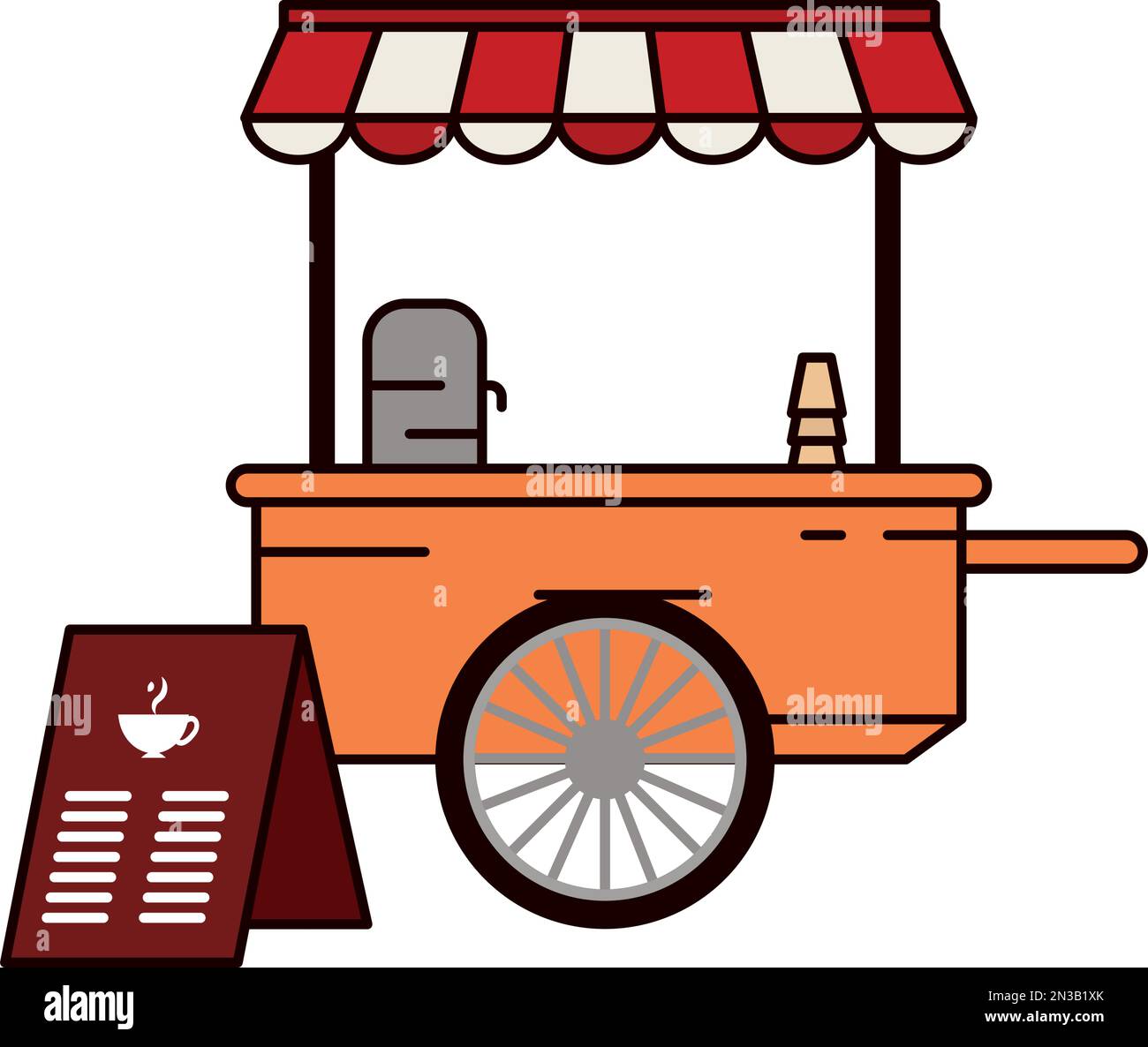 coffee fast food kiosk Stock Vector Image & Art - Alamy