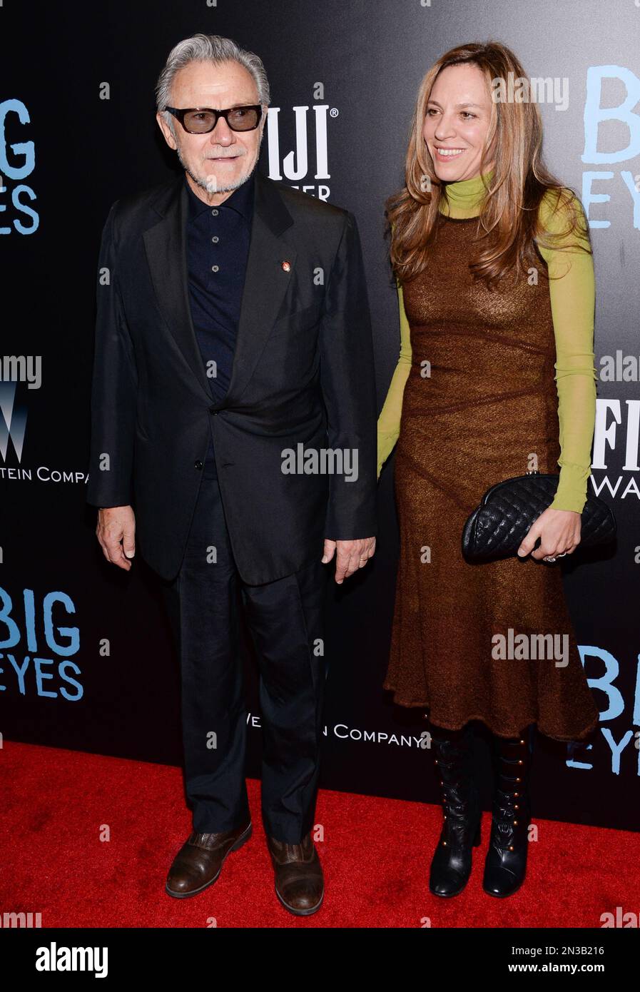 Harvey Keitel and wife Daphna Kastner attend the "Big Eyes" premiere at ...