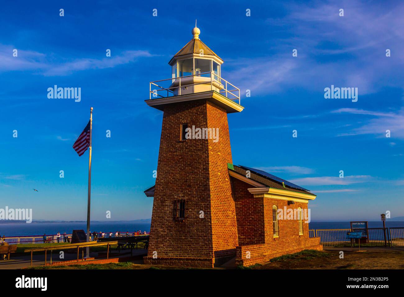 Brick Lighthouse At Point Pinos Stock Photo - Alamy