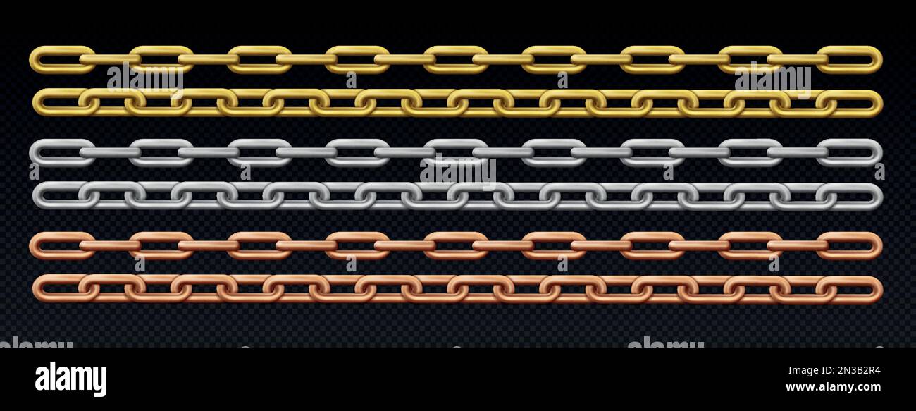 Realistic chains set Stock Vector Image & Art - Alamy