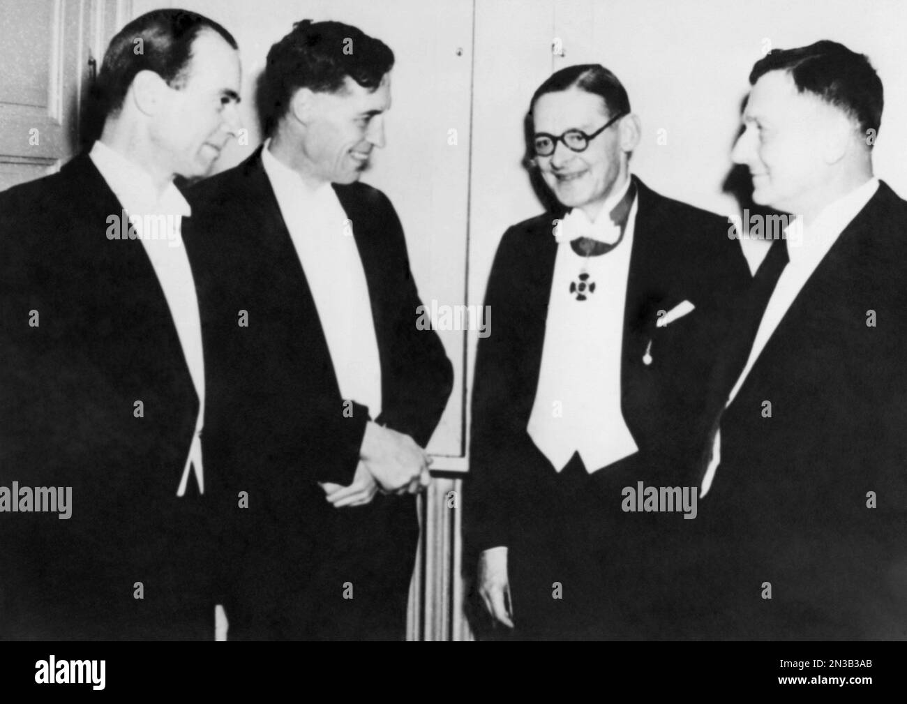 Four of the Nobel Prize winners of 1948, shortly after being presented ...