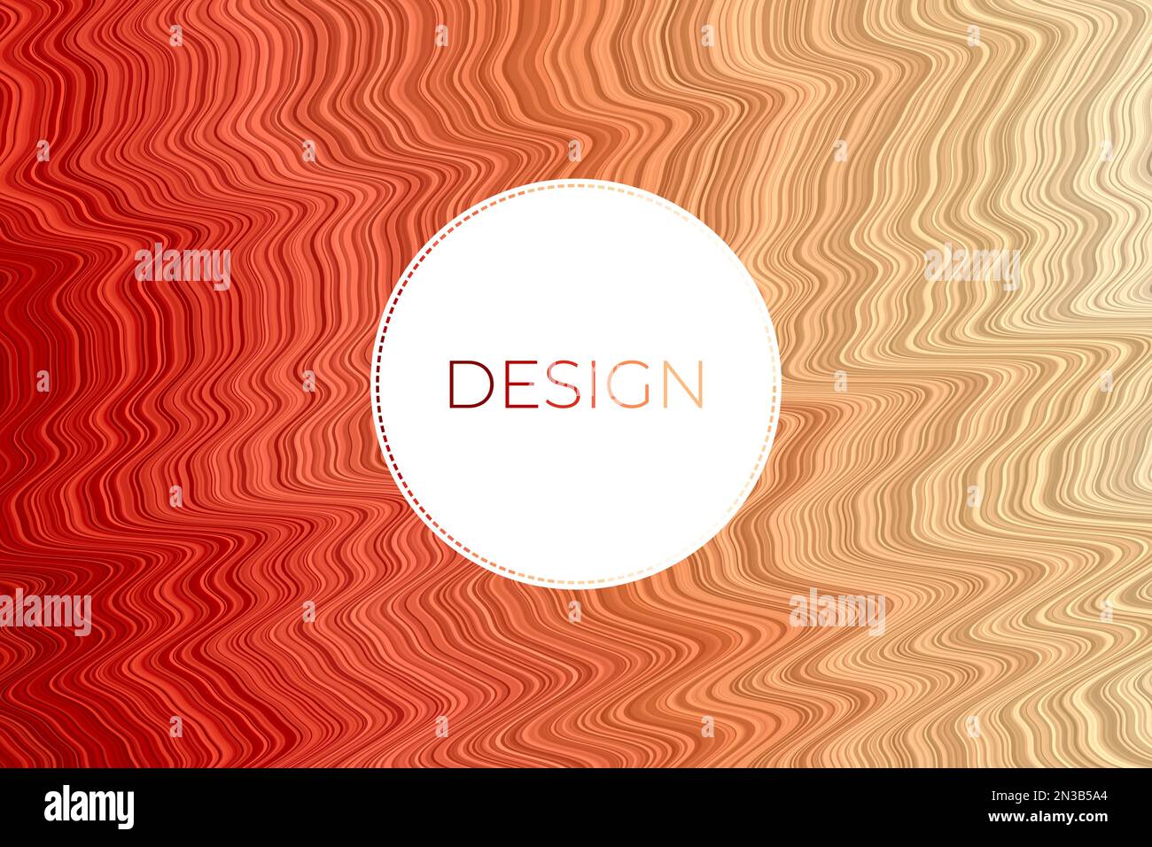 Artistic banner design. Abstract digital art in orange red colors ...