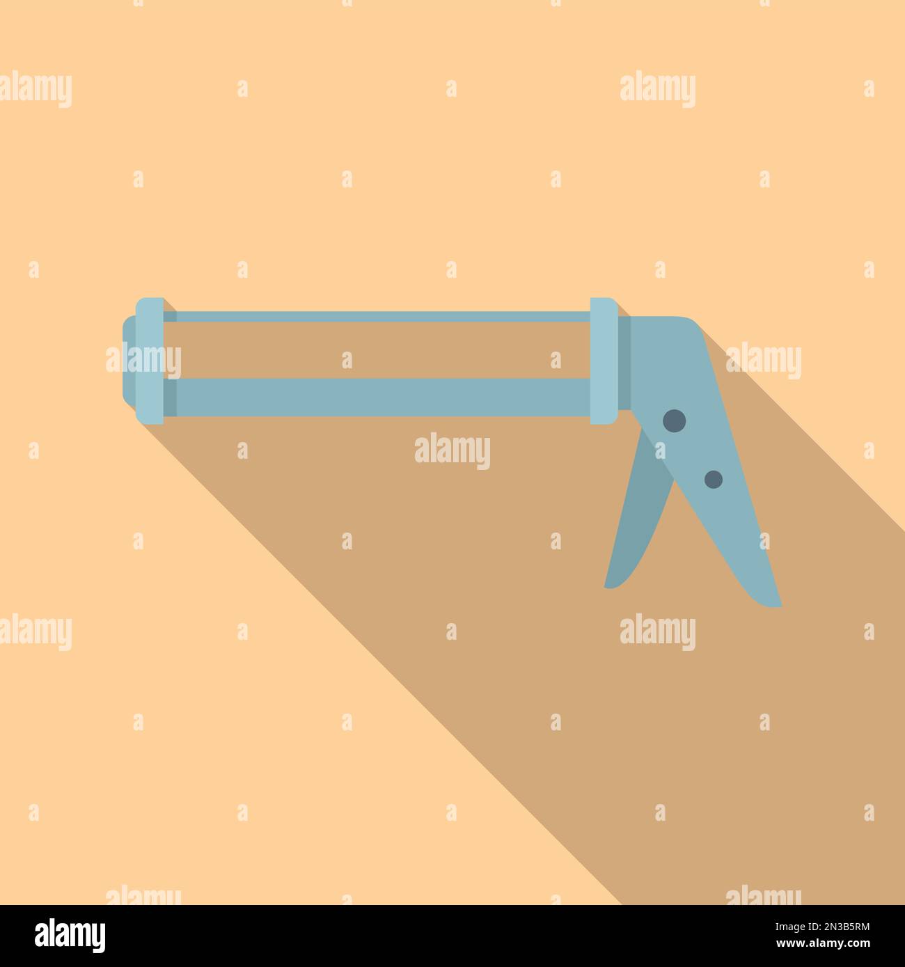 Steel pistol icon flat vector. Silicone tube. Foam insulation Stock ...