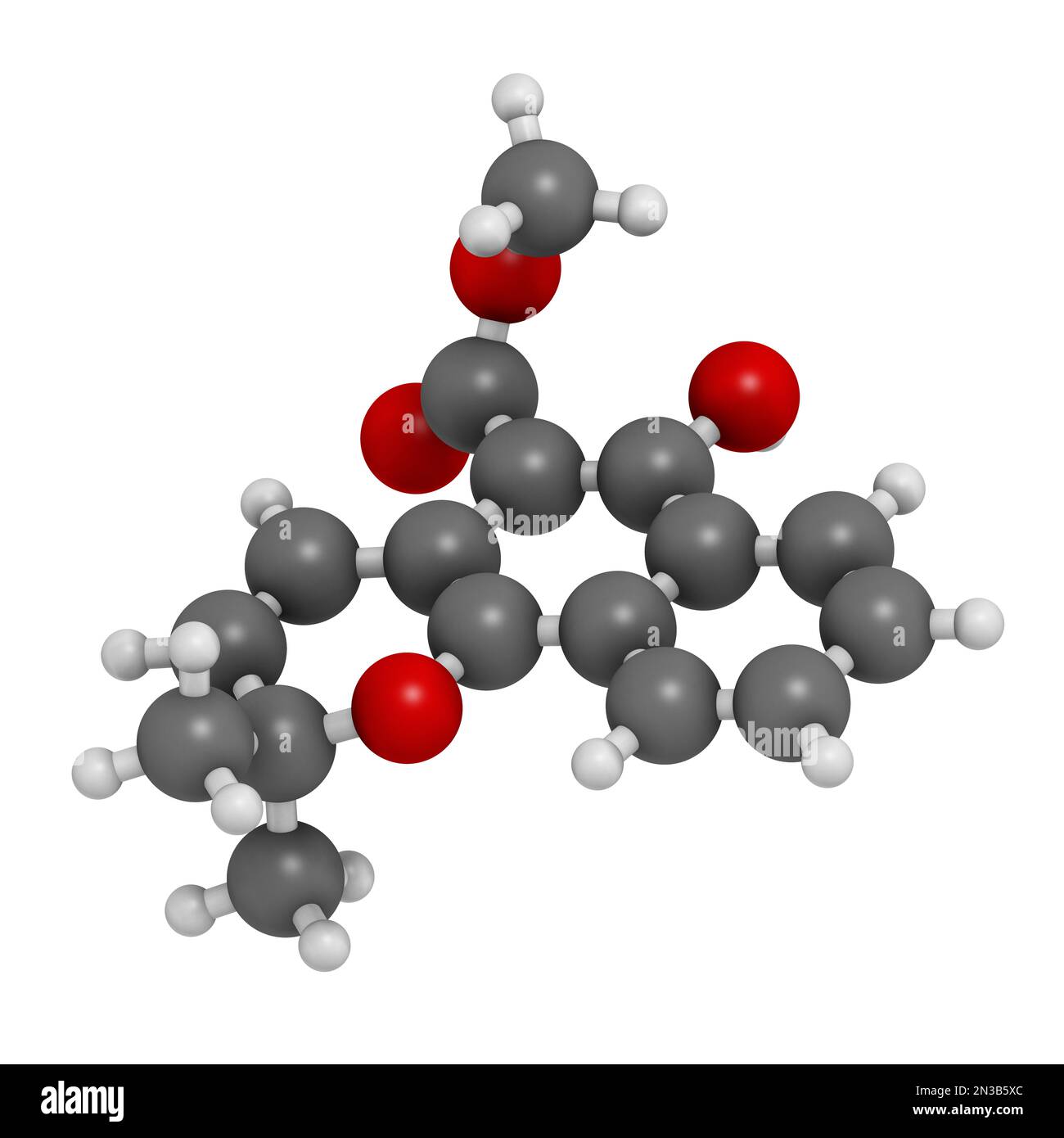 Mollugin molecule. Found in Rubia cordifolia (Indian madder). 3D ...
