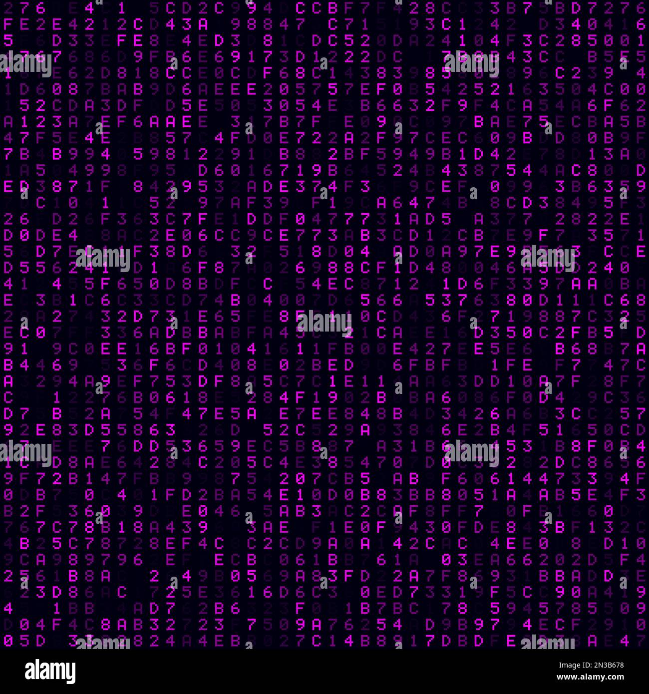 Futuristic tech background. Magenta filled hexadecimal background ...