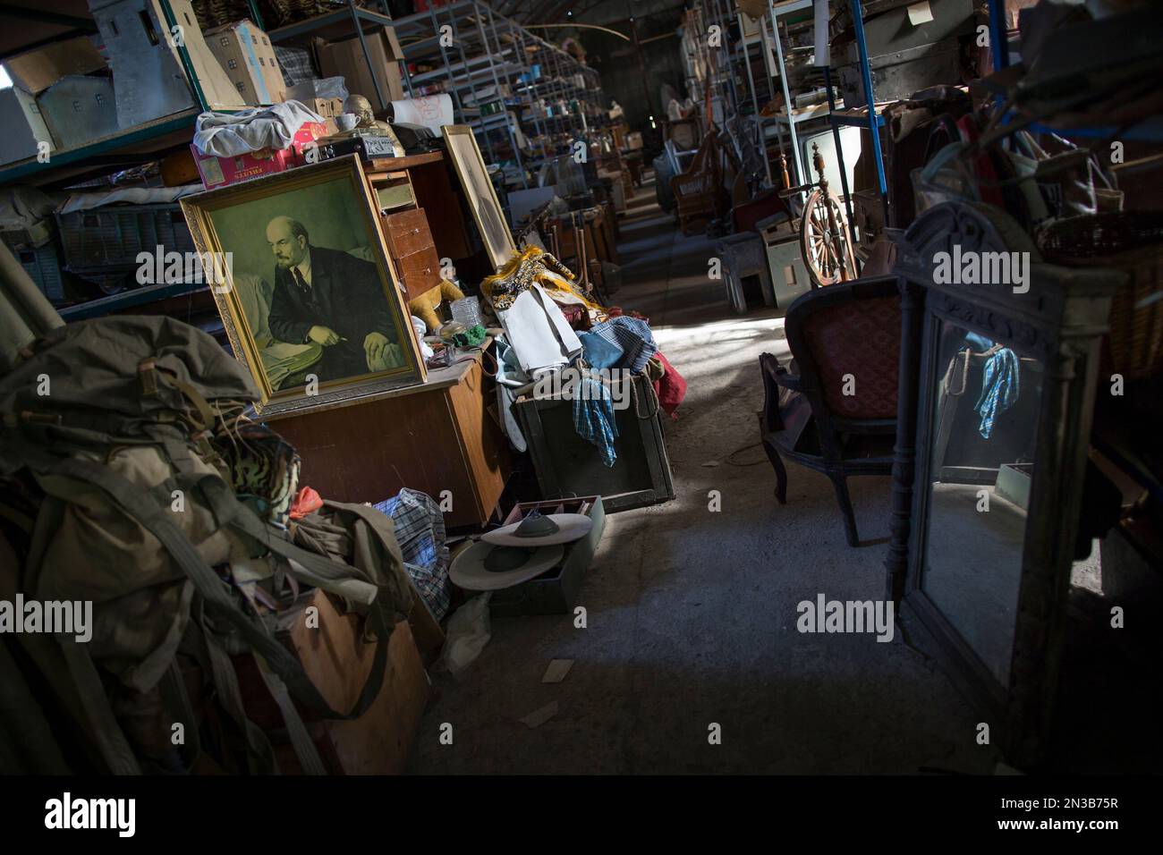 In this photo taken on Wednesday, Oct. 29, 2014, a warehouse full of ...
