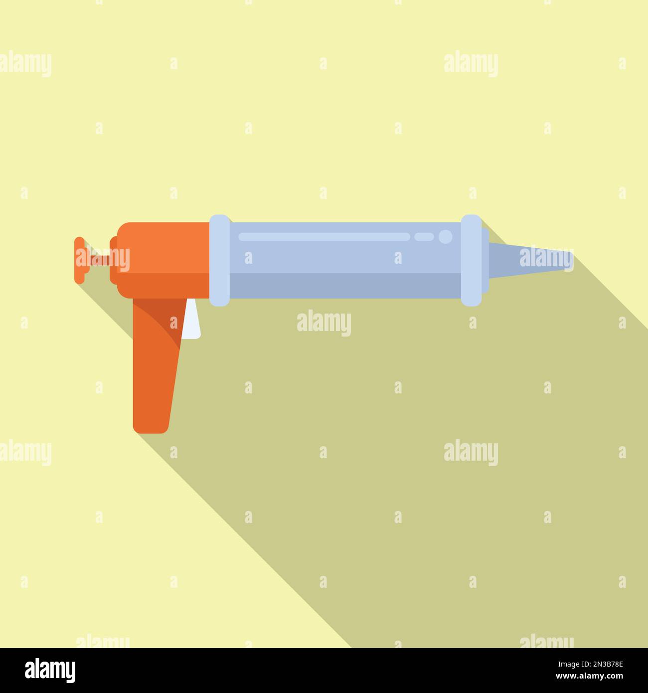 Applicator silicone caulk gun icon flat vector. Adhesive sealant ...