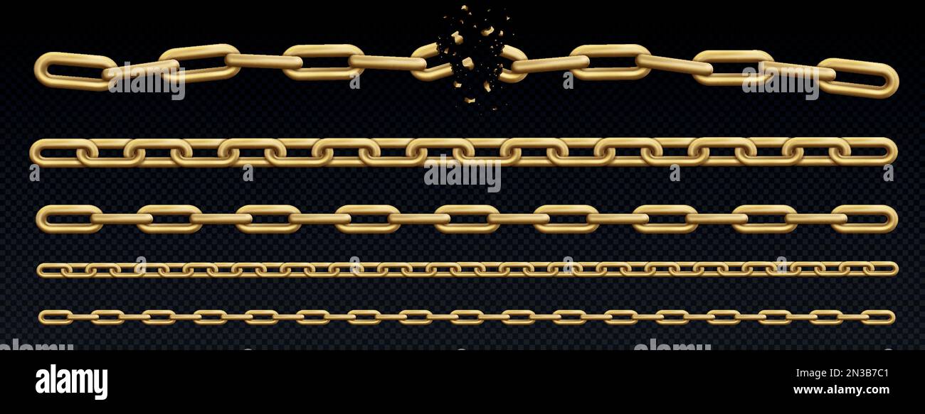 Set of gold chain Stock Vector Image & Art - Alamy