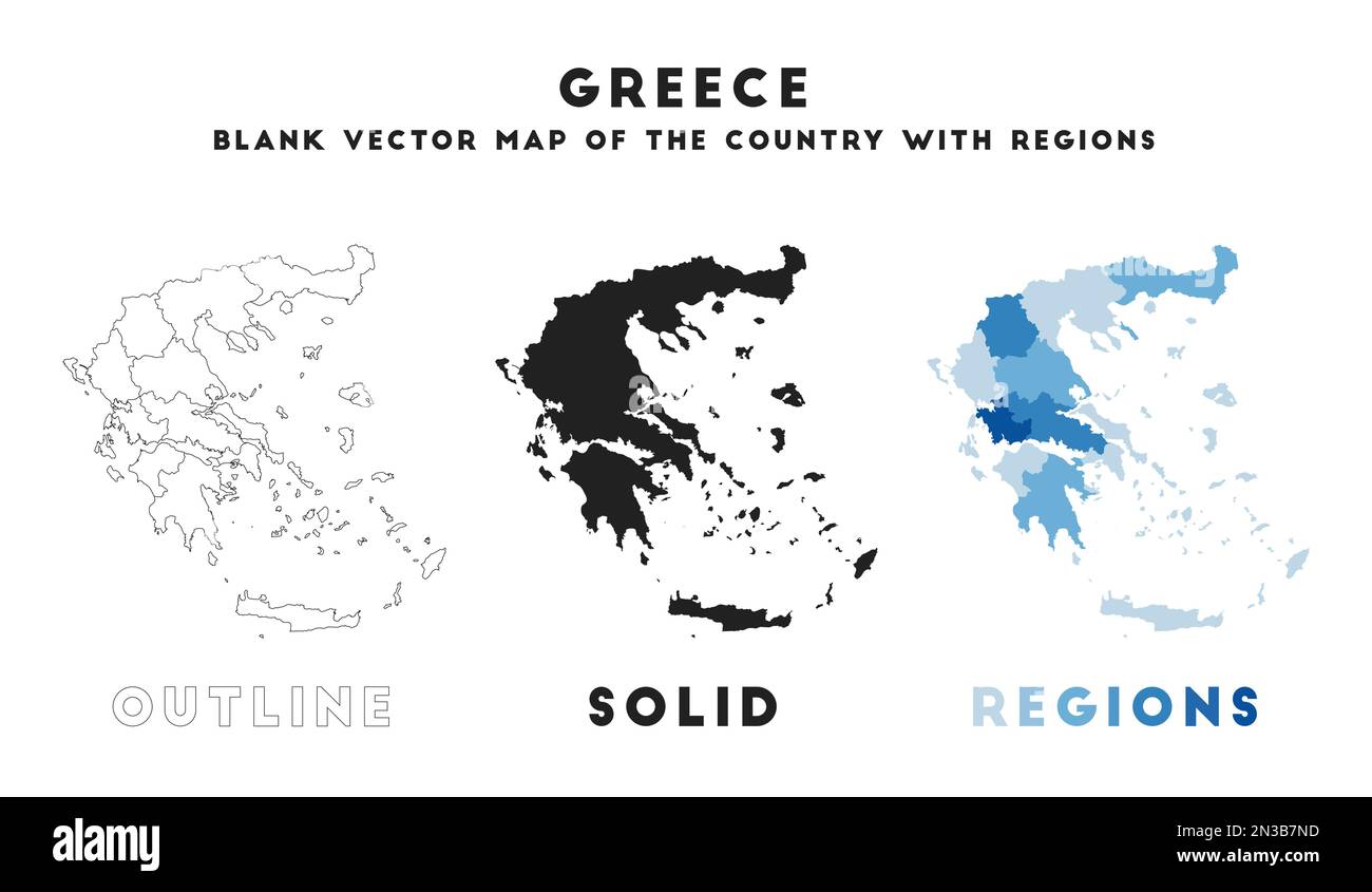 Greece map. Borders of Greece for your infographic. Vector country ...