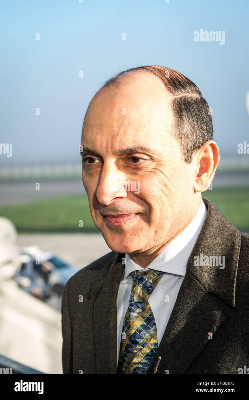 Qatar Airways CEO Akbar al Baker poses during the hand over ceremony of ...