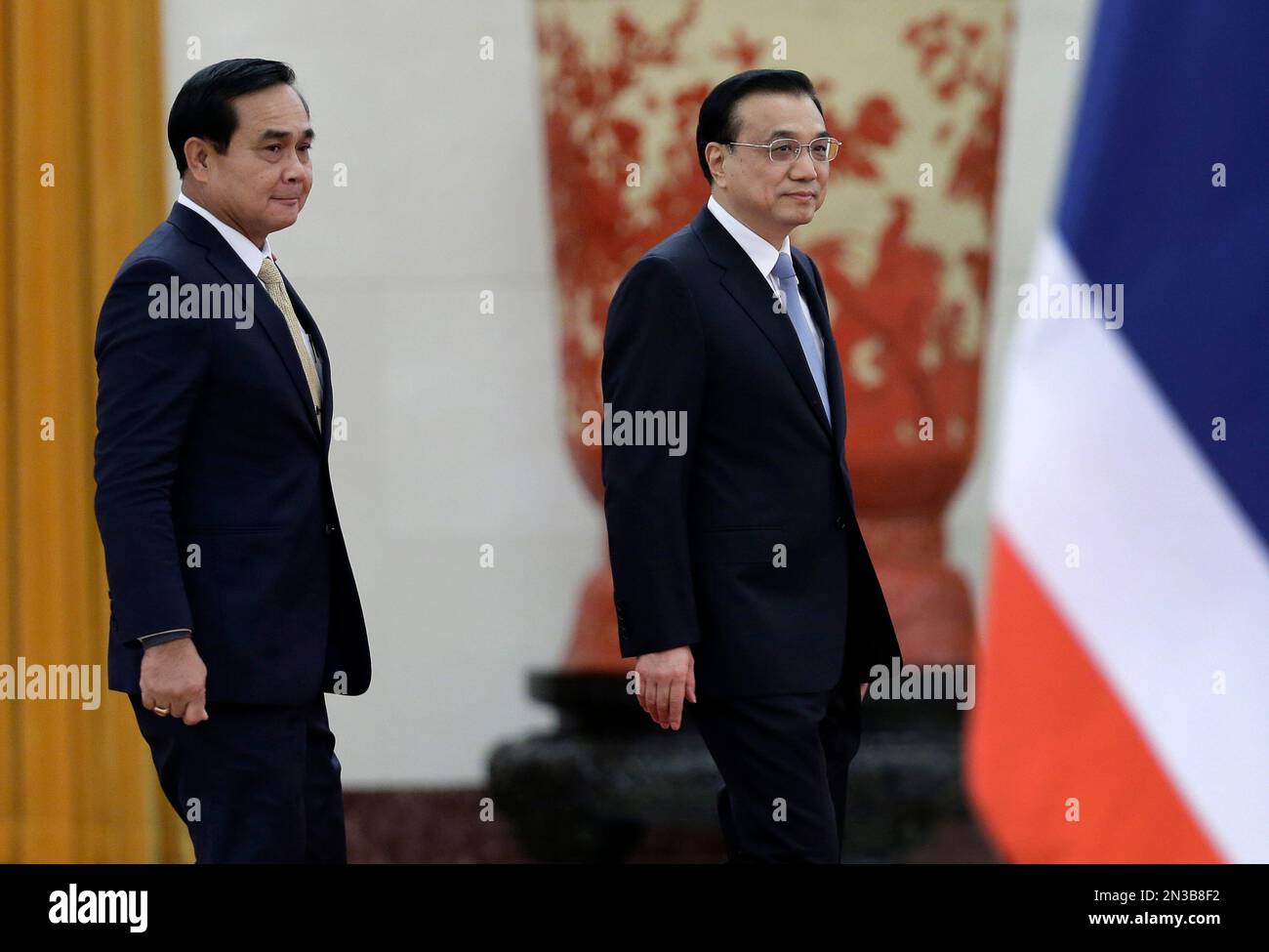 Thailand's Prime Minister Prayuth Chan-ocha, left, and Chinese Premier ...
