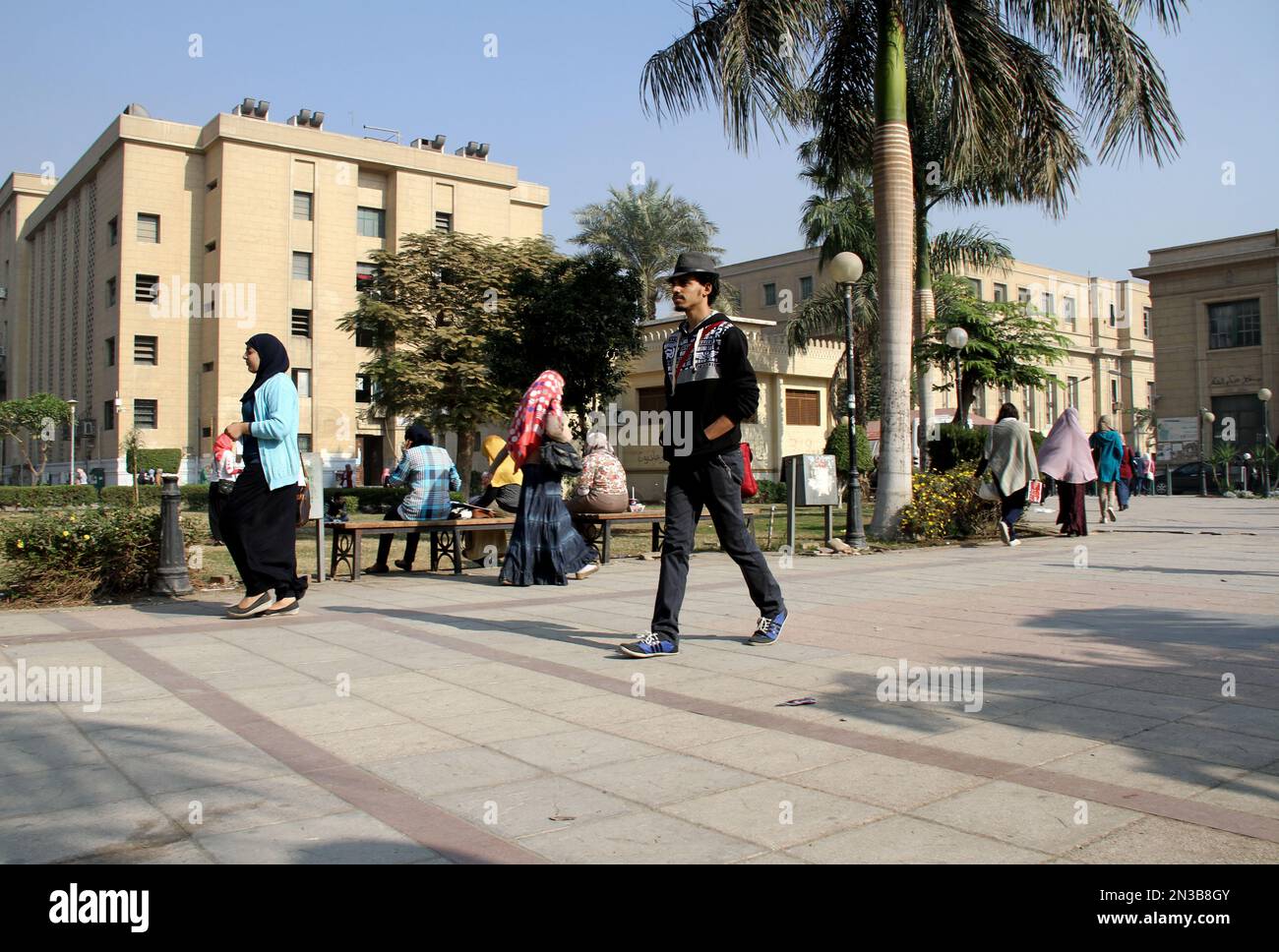In this Monday, Dec. 15, 2014 photo, 21-year-old Egyptian mime artist ...