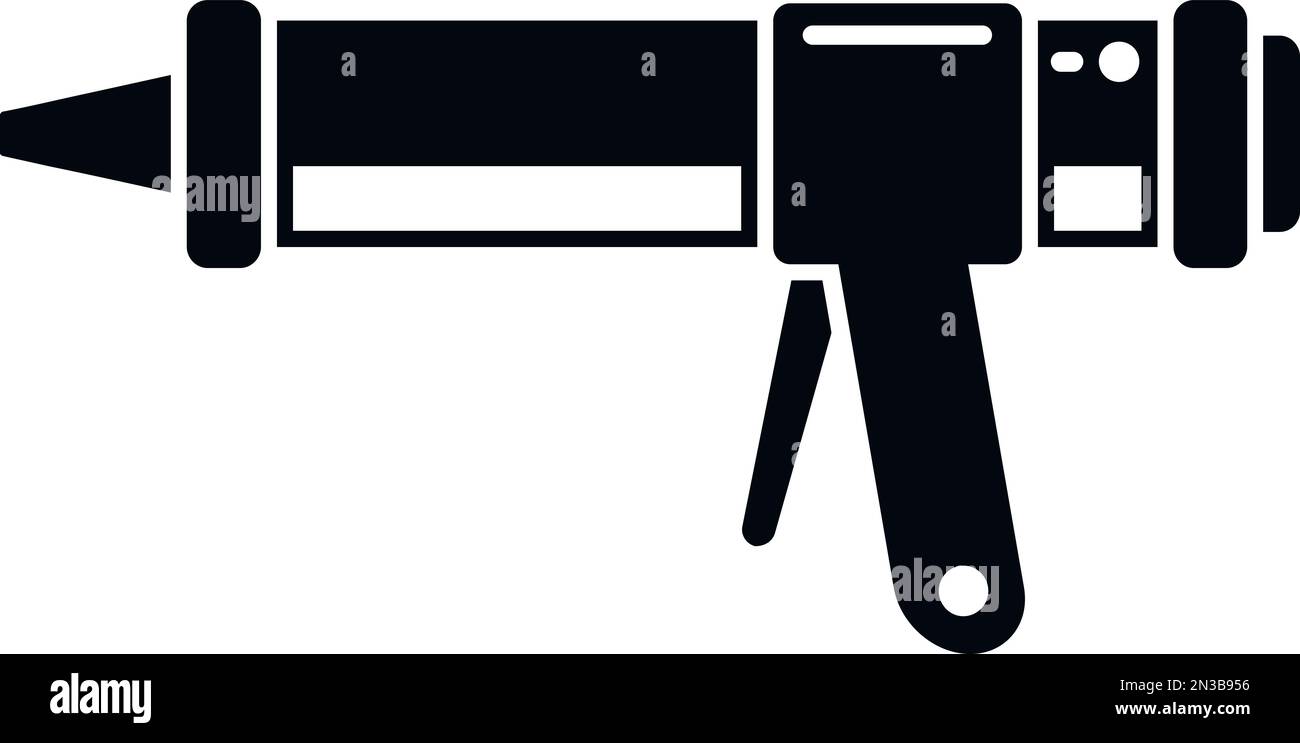 Caulk gun icon simple vector. Glue tube. Construction home Stock Vector ...