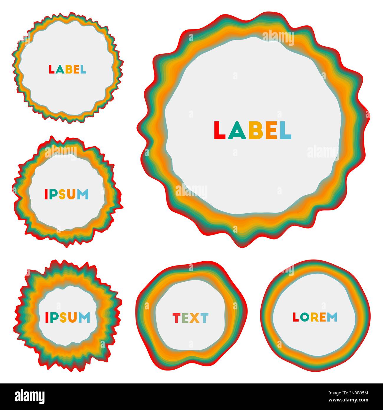 Round banners set. Attractive circular backgrounds. Beautiful vector ...
