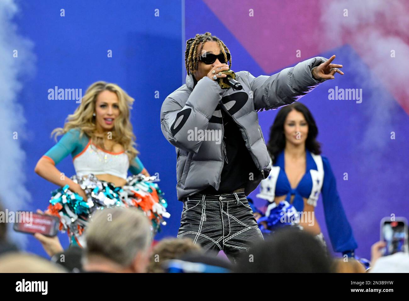 Swae Lee of Rae Sremmurd performs during NFL Pro Bowl Games, Sunday, Feb. 5, 2023, in Las Vegas ...