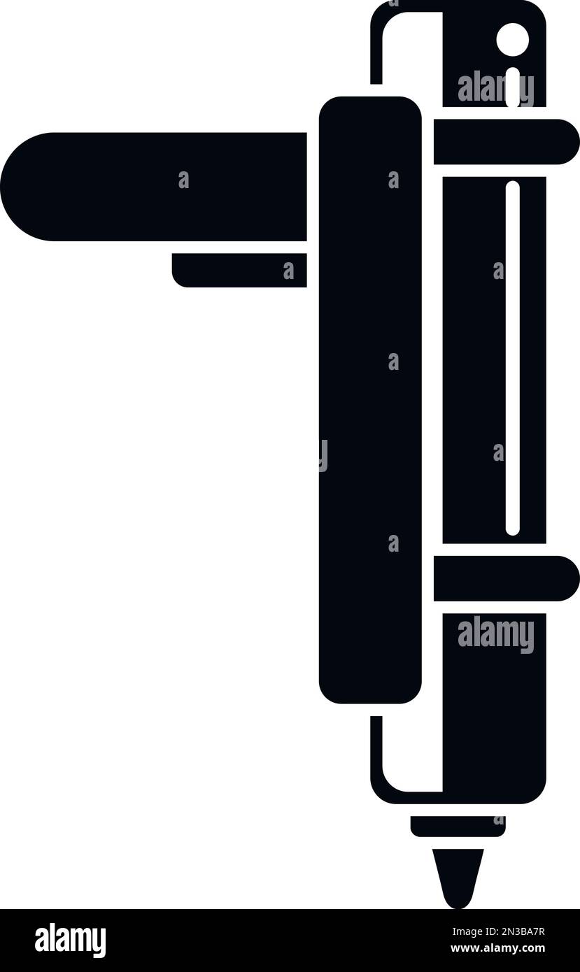 Silicone caulk gun icon simple vector. Glue tube. Silicon pistol Stock ...