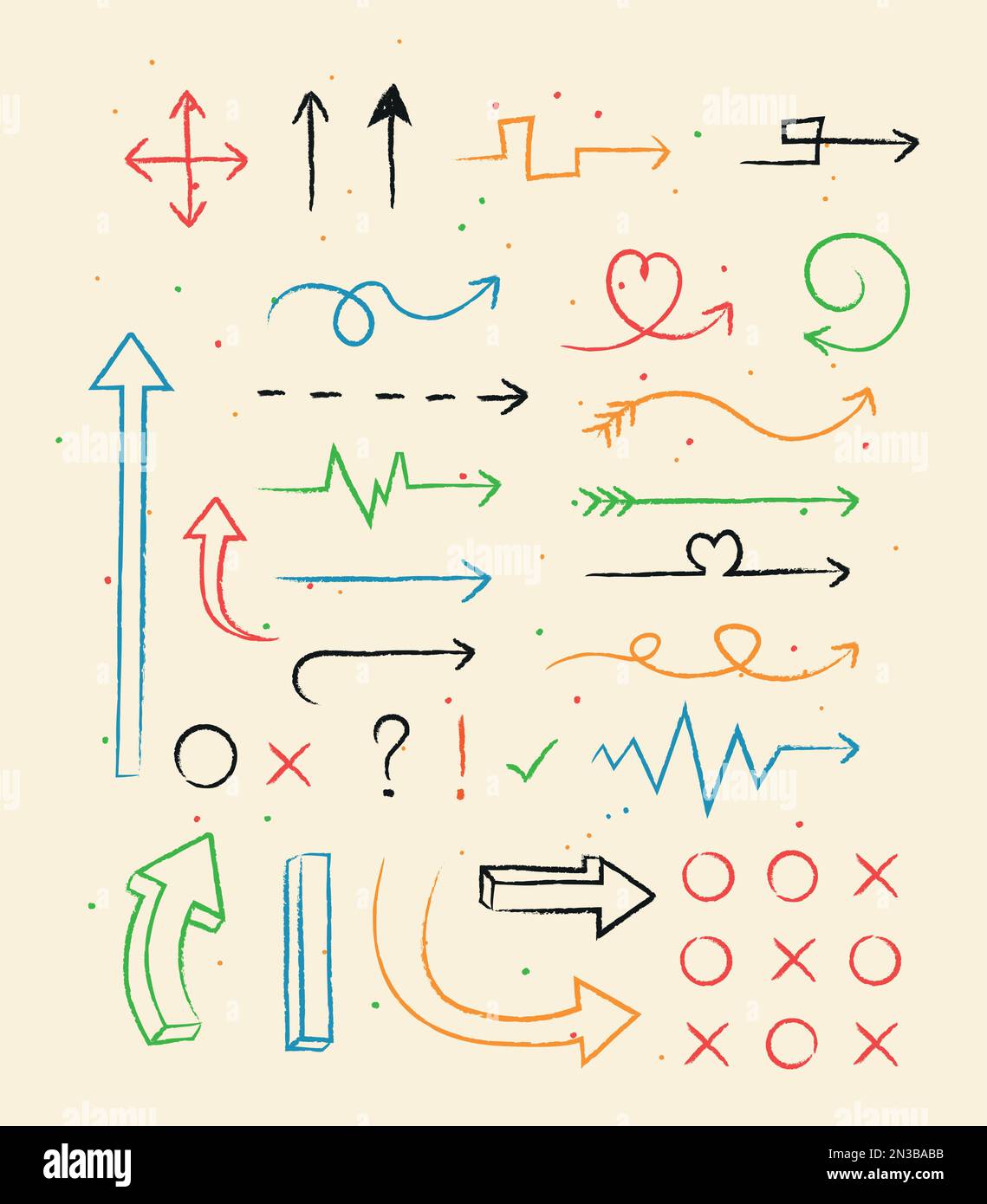 Various Doodle Sketch arrows set Stock Vector Image & Art - Alamy