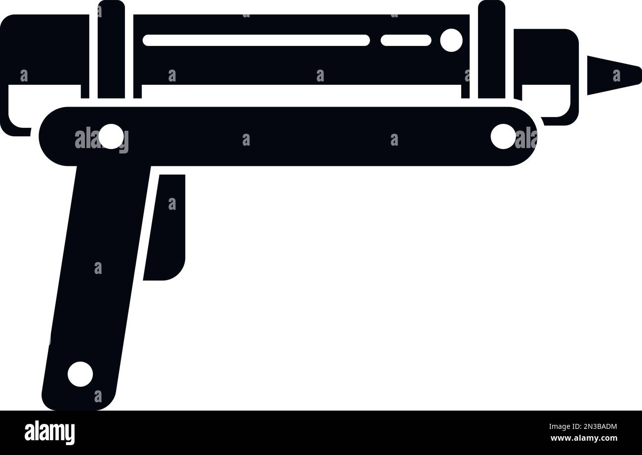 Adhesive caulk gun icon simple vector. Silicone tube. Construction home ...