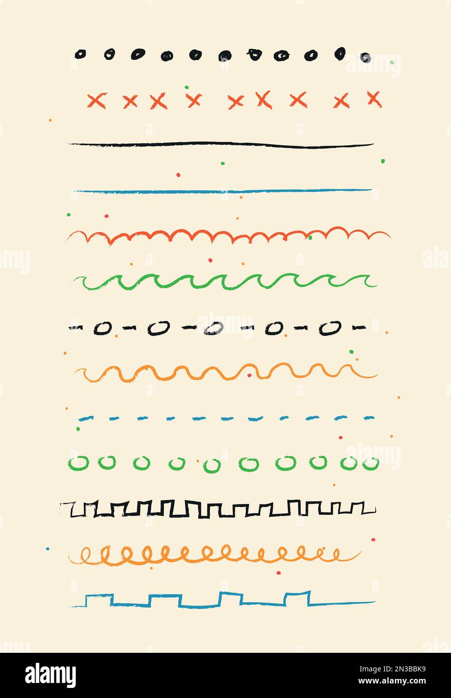 Various Doodle Sketch lines set Stock Vector Image & Art - Alamy