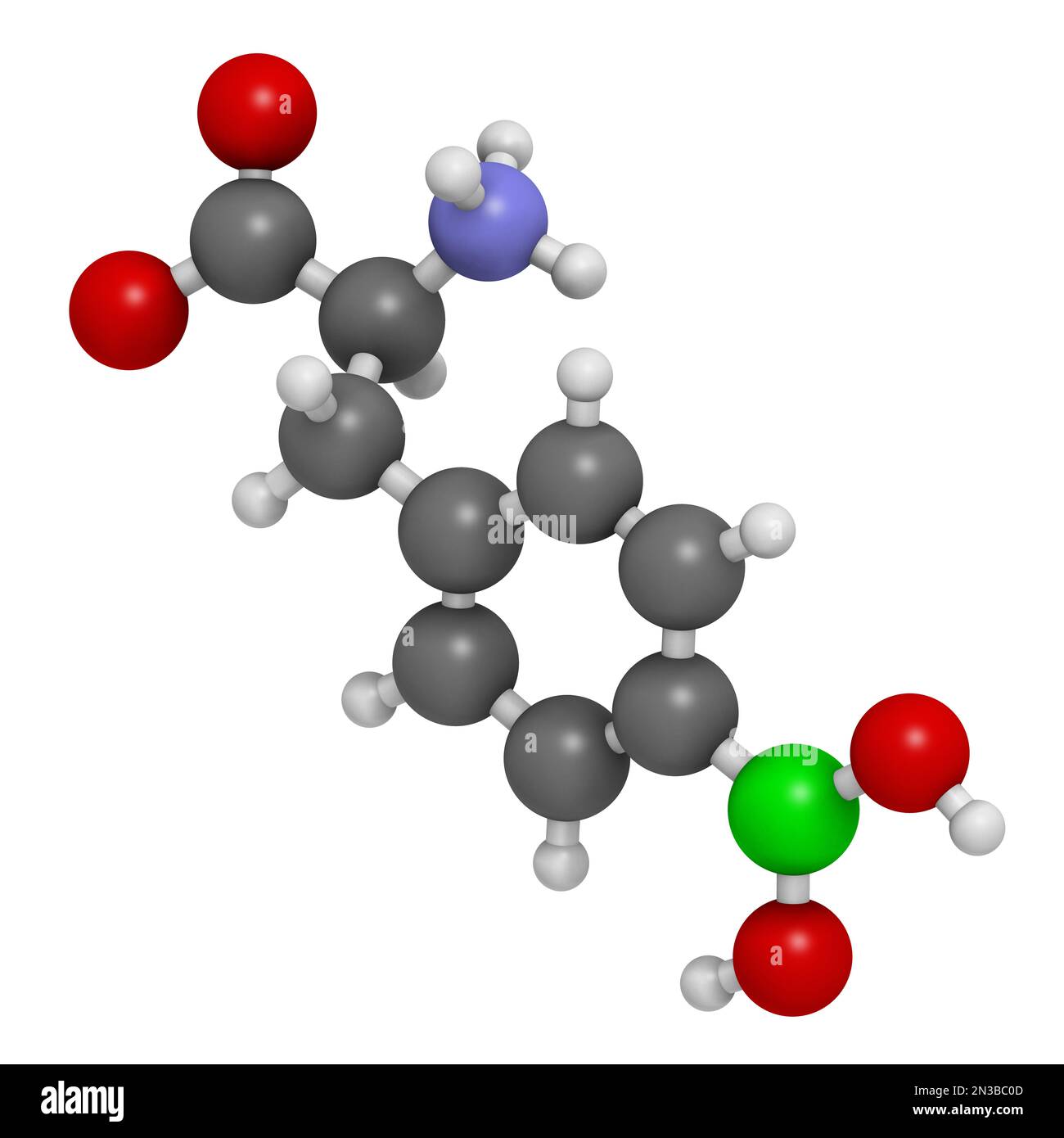 Borofalan (10B) drug molecule. Used in boron neutron capture therapy ...