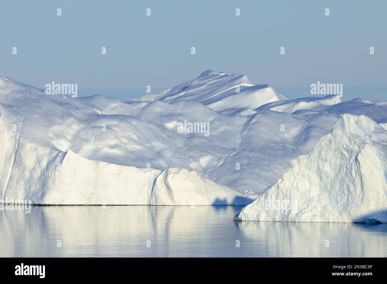Icebergs at Ilulissat icefjord, Ilulissat, Icefjord, Disko Bay ...