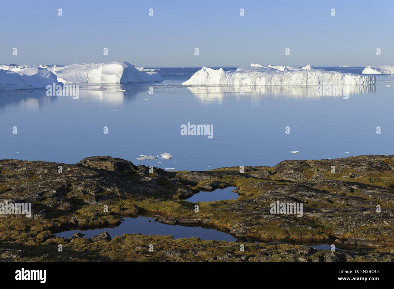 Icebergs at Ilulissat icefjord, Ilulissat, Icefjord, Disko Bay ...