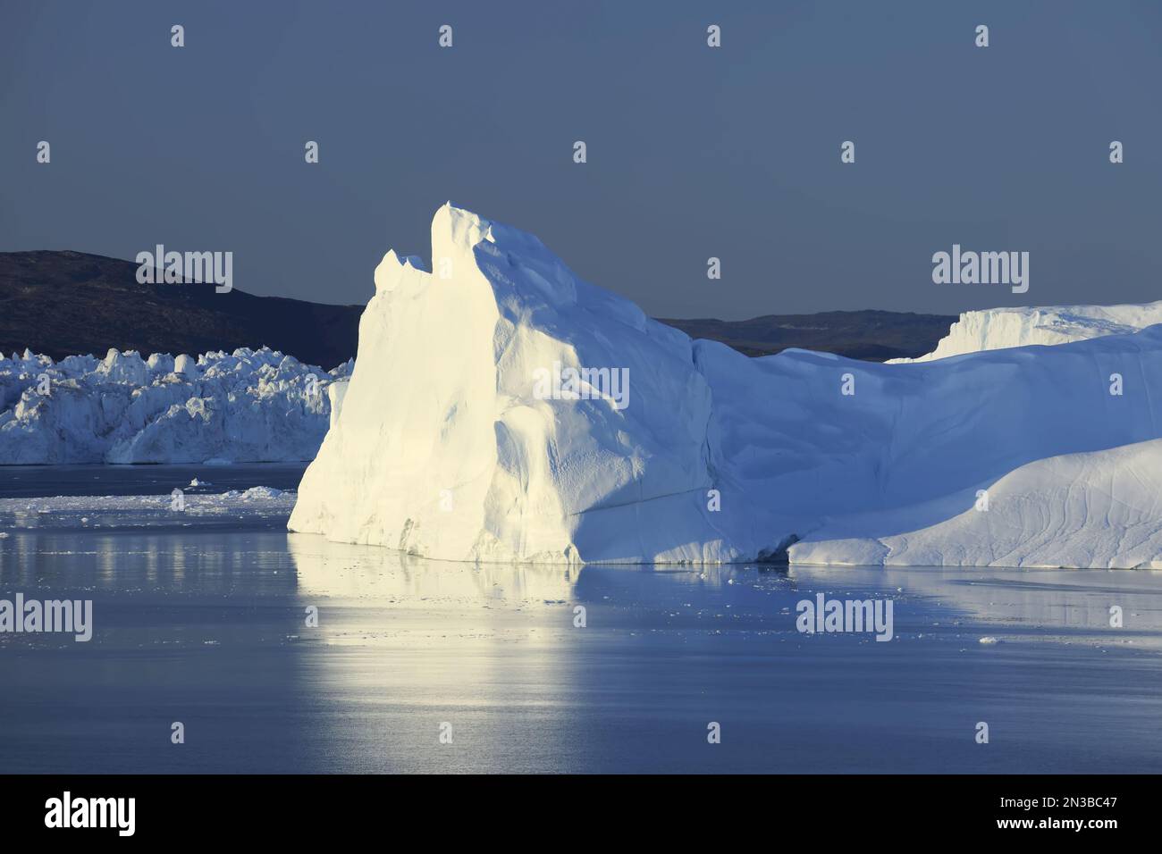 Icebergs at Ilulissat icefjord, Ilulissat, Icefjord, Disko Bay ...