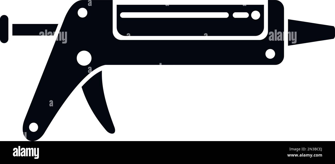 Industry silicone caulk gun icon simple vector. Glue tube. Silicon building Stock Vector Image ...