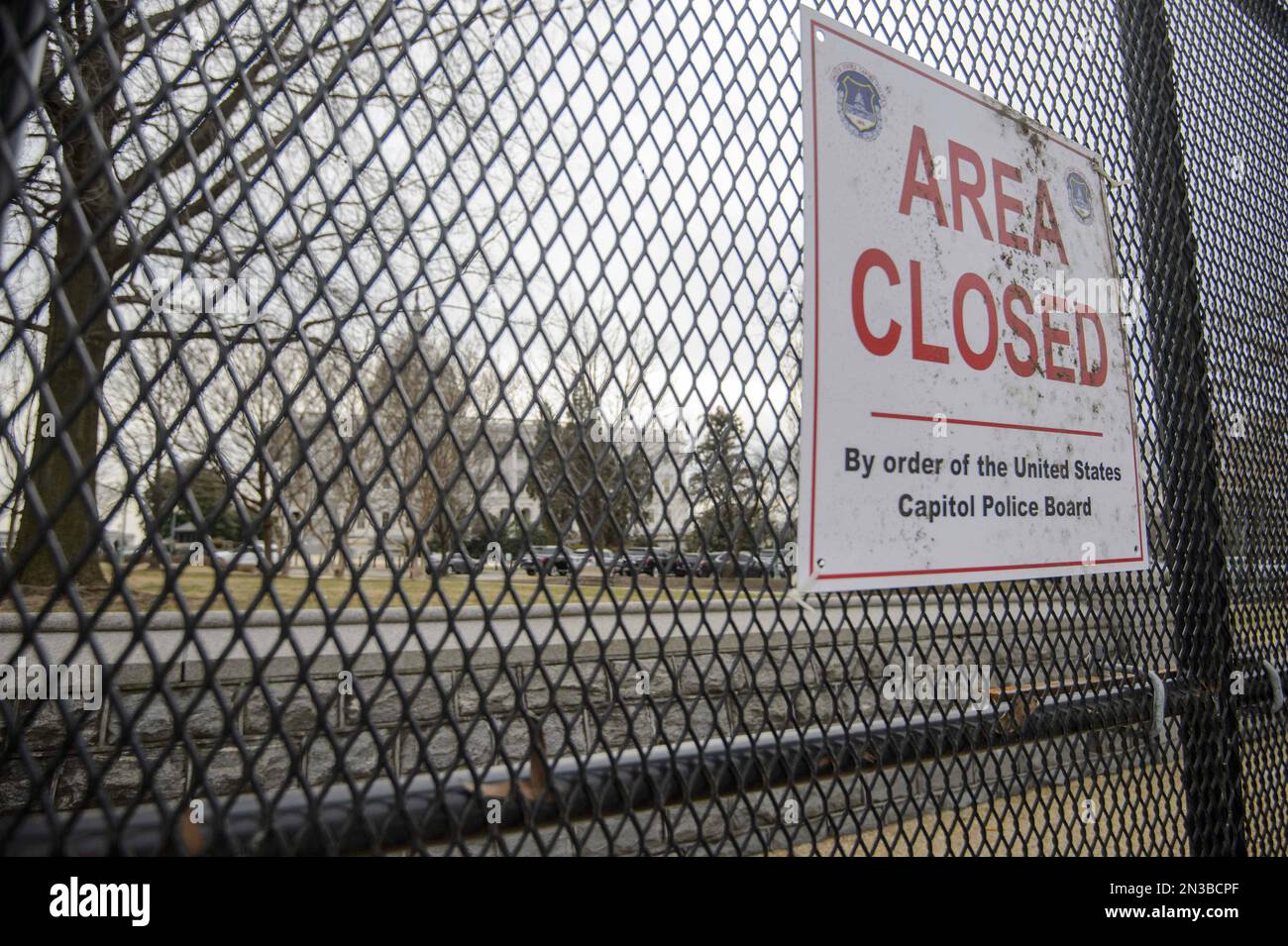 Washington, United States. 07th Feb, 2023. Security fencing is placed ...