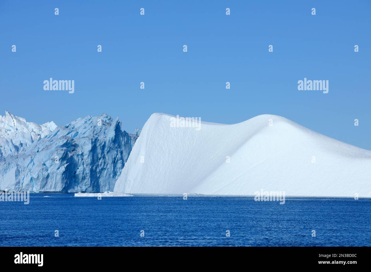 Icebergs at Ilulissat icefjord, Ilulissat, Icefjord, Disko Bay ...