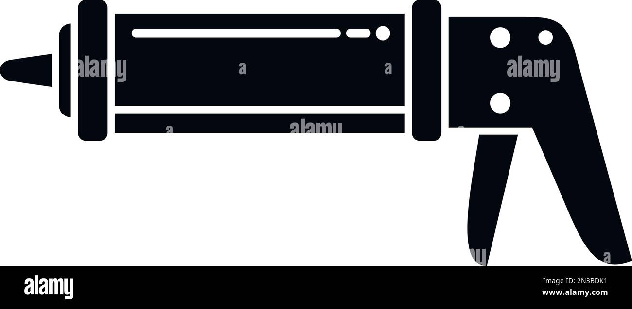 Building silicone caulk gun icon simple vector. Sealant tube ...