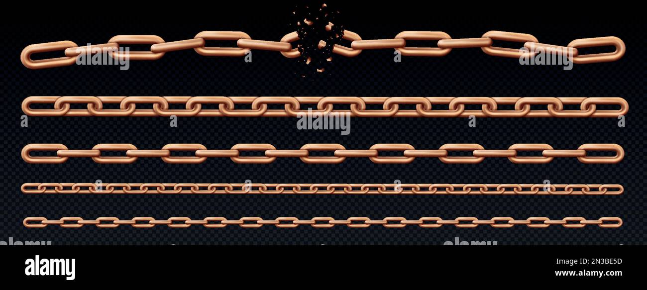 Set of brown chain Stock Vector Image & Art - Alamy