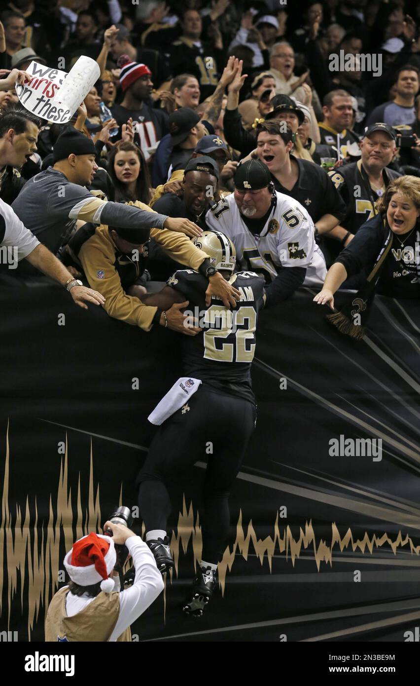 New Orleans Saints running back Mark Ingram (22) celebrates his ...