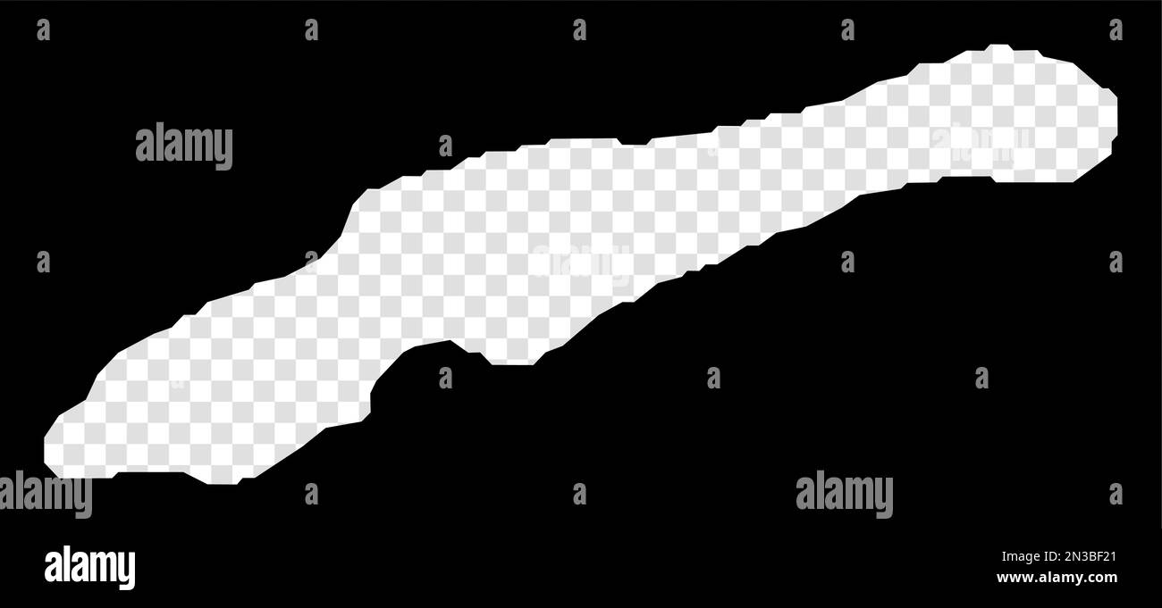 Stencil map of Little Cayman. Simple and minimal transparent map of ...