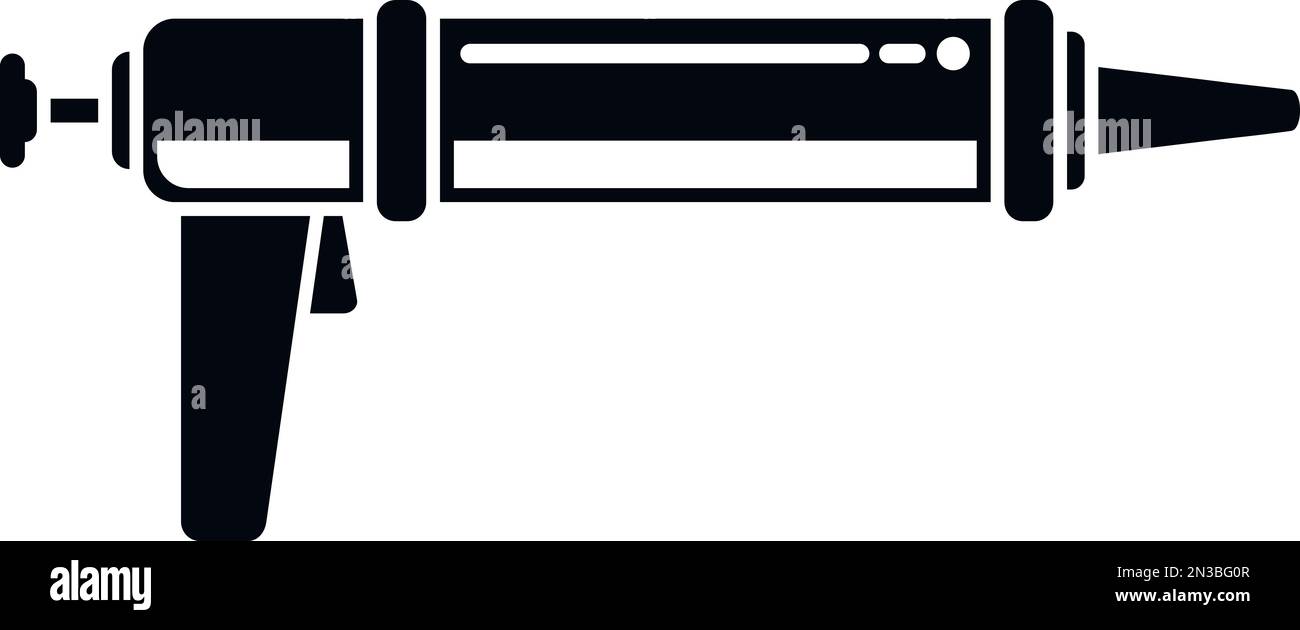 Applicator silicone caulk gun icon simple vector. Adhesive sealant ...